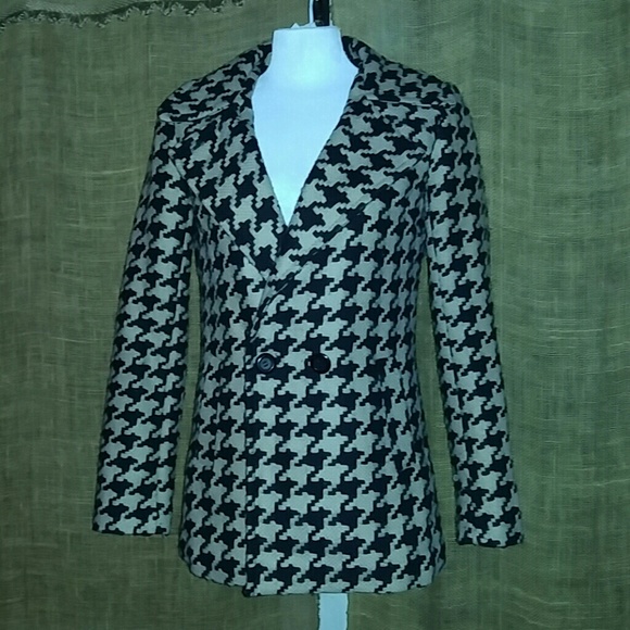 mac & jac | Jackets & Coats | Ladys Mac Jac Houndstooth Patterned Coat ...